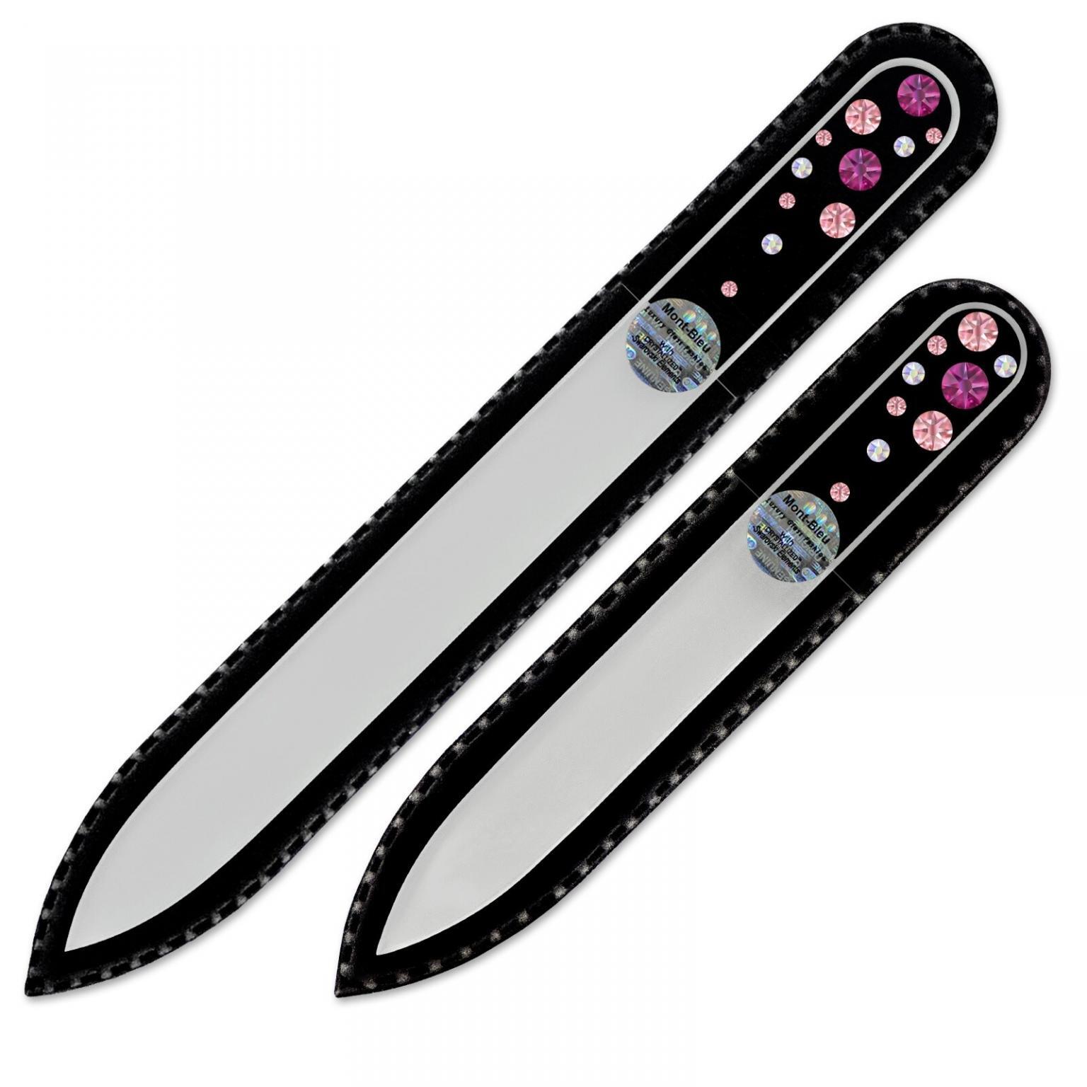 Set of 2 Transparent Crystal Nail Files with crystals W-MS - Mont bleu ...