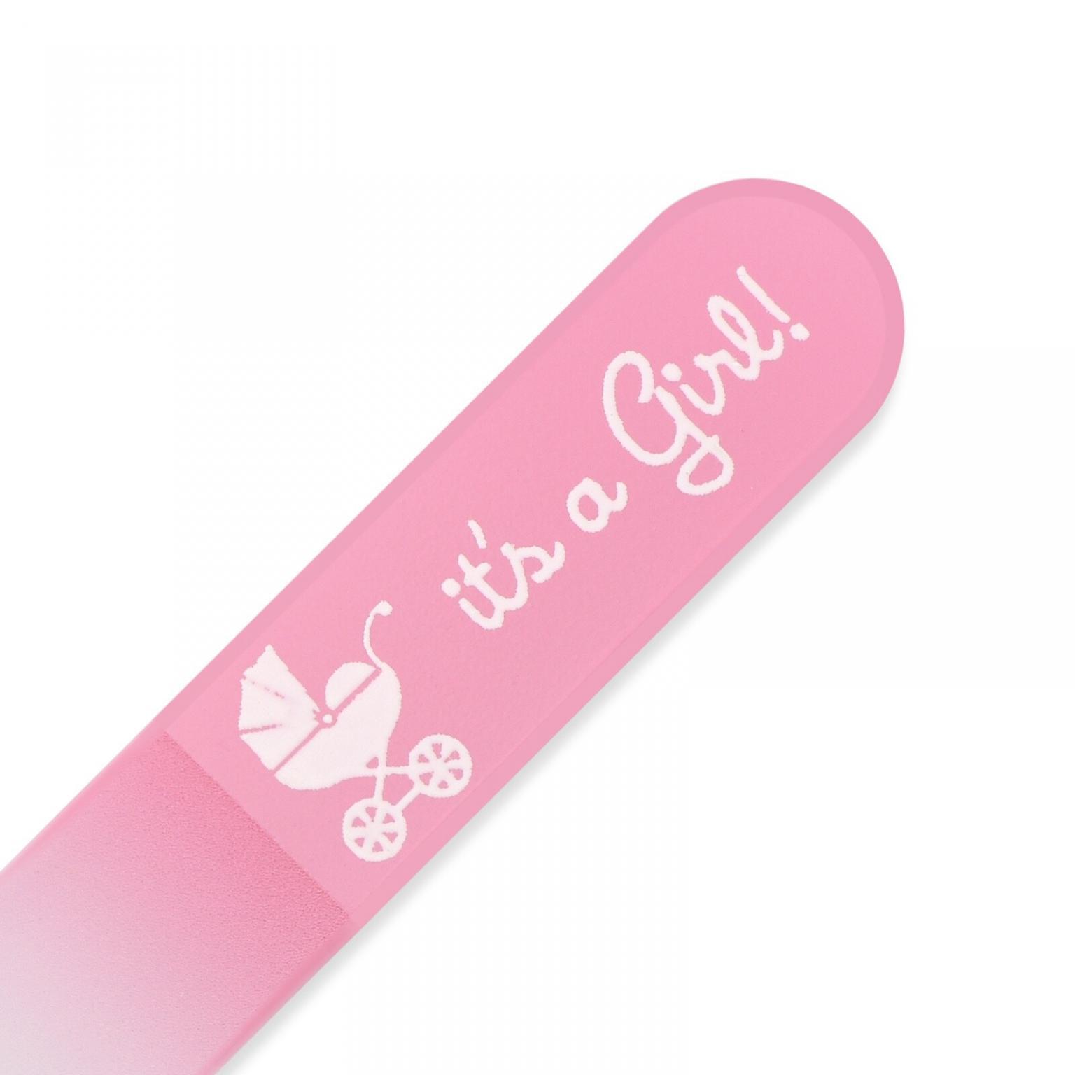 It's a Girl! Baby Crystal Glass Nail File, Czech Made - Mont bleu Store